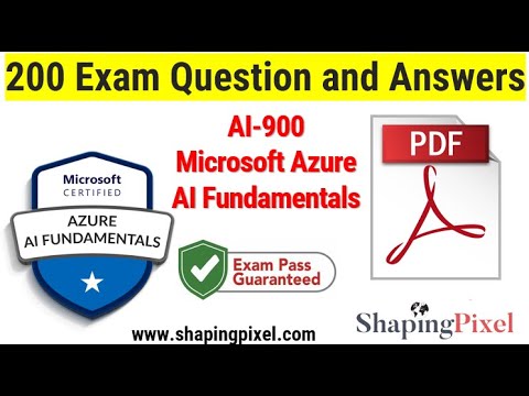 Microsoft Azure Artificial Intelligence Fundamentals (AI-900) Exam Question and Answers | Pass AI900
