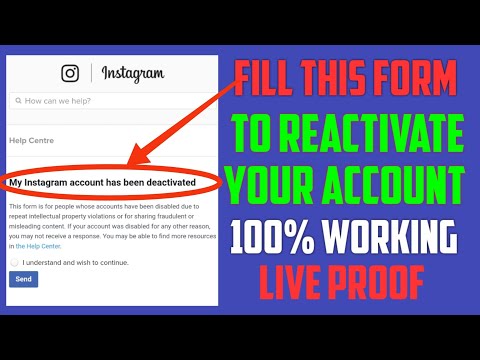 Only fill 1 Appeal form and get your deactivated Instagram account back | Fill this new appeal form