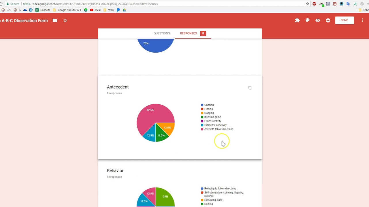Behavior Tracking Data in Google Forms