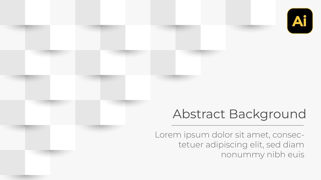 Simple Geometric Abstract Backgound Design | Adobe Illustrator Tutorials