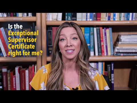 Exceptional Supervisor Certificate - Part 3
