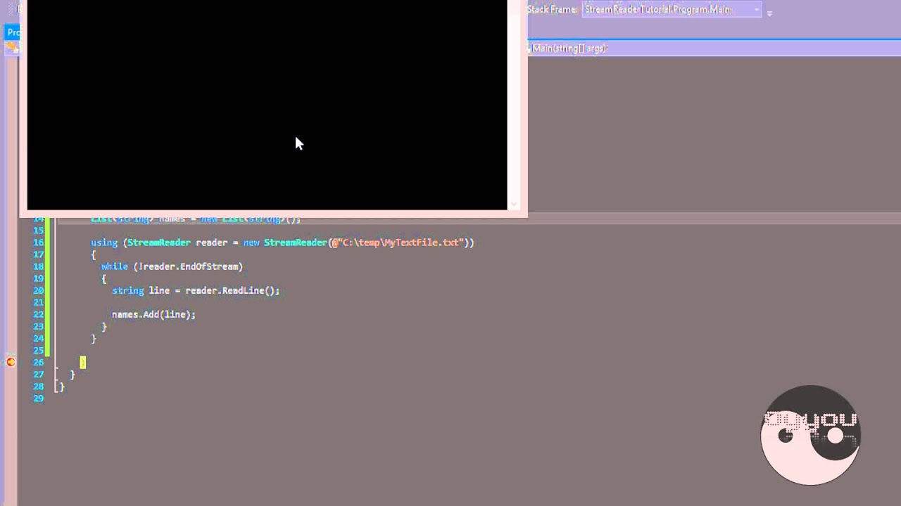 C# Tutorial 013 - StreamReader