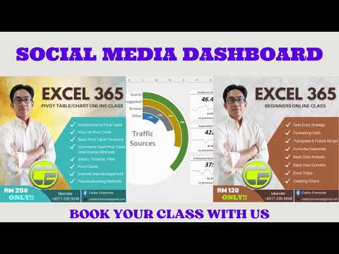 Build Your Own Social Media Dashboard | Excel 365 | Online Class Upskilling