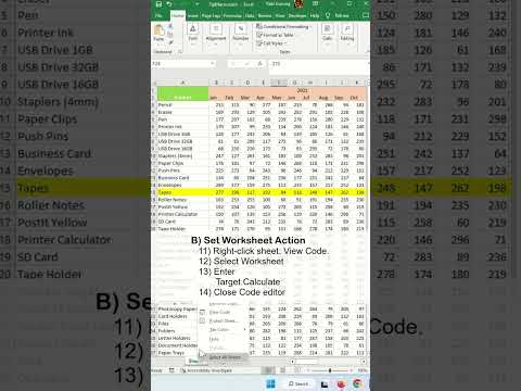 How To Highlight Active Row in Excel - Excel Tips and Tricks