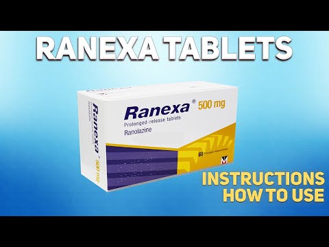 Ranexa tablets (ranolazine) how to use: used to treat chronic stable angina