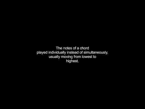 arpeggios video Dictionary meaning and pronunciation