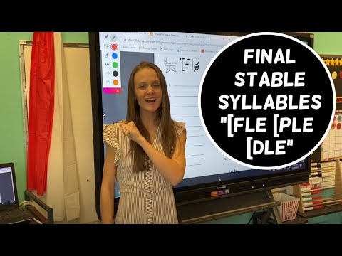 FINAL, STABLE SYLLABLES- [FLE, [PLE, [DLE: Saxon Phonics Lesson #57