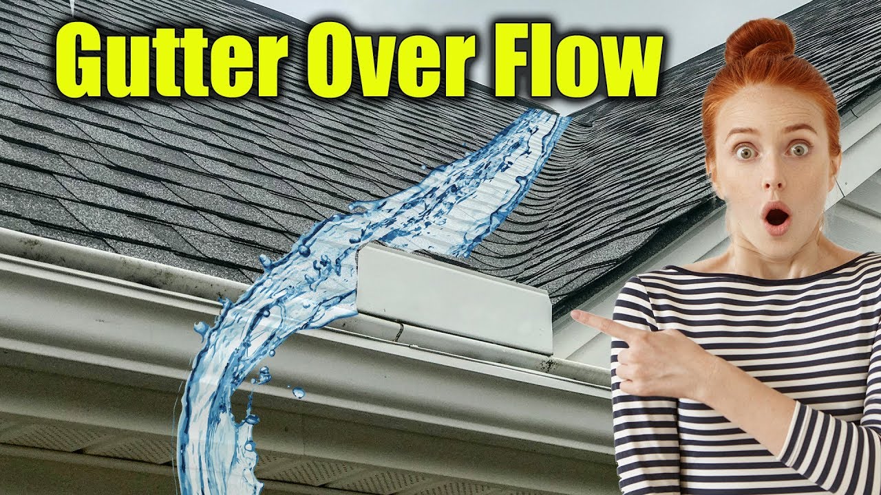 Water Flowing Over Gutters - Gutter Guard Overflow