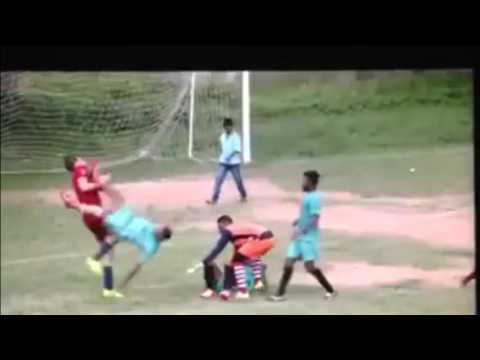 Big Bully Gets SMASHED By Flying Kick Out Of Nowhere During Soccer Game