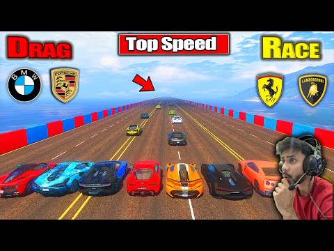 Powerful Super Cars🚀 Vs Extreme🔥Highway Drag Race GTA 5