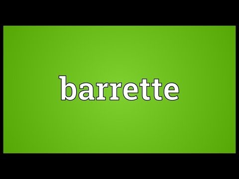 Barrette Meaning