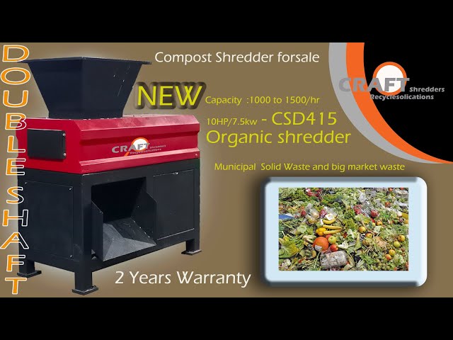 Organic Waste Shredder - Cocopeat Macking Machine Coconut husk Shredder ...