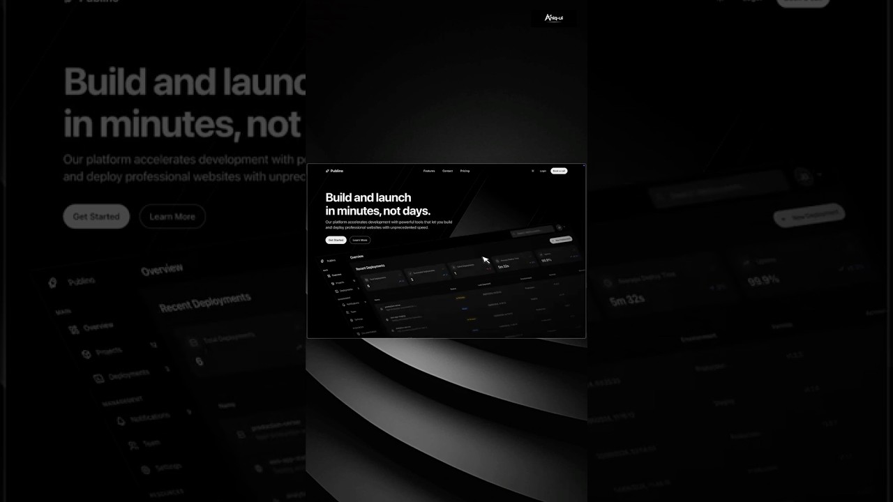 Modern Dark Next.js Landing Page Template 2025 | Project File #webdesign #frontend  #nextjs #reactjs