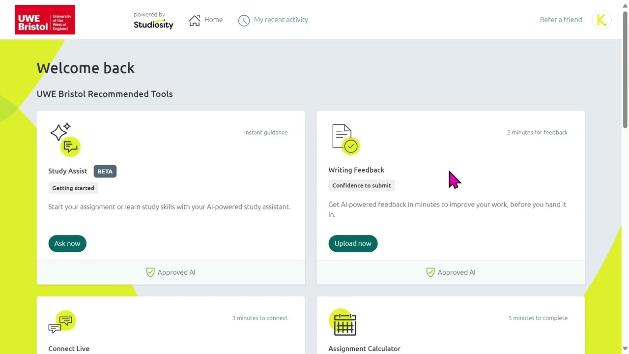 How to access Studiosity