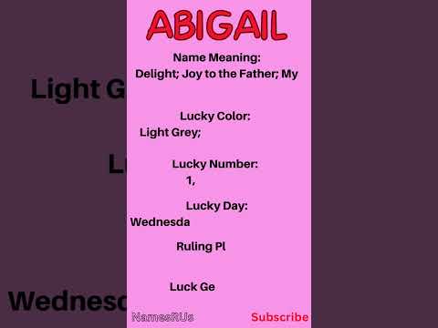 Abigail Name Meaning π§ #shorts #namemeaning #viralshorts #short