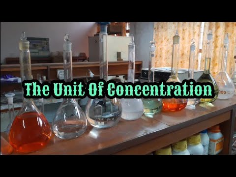 The Units Of Concentration (Percentage by mass, Molarity, Molality and Normality)