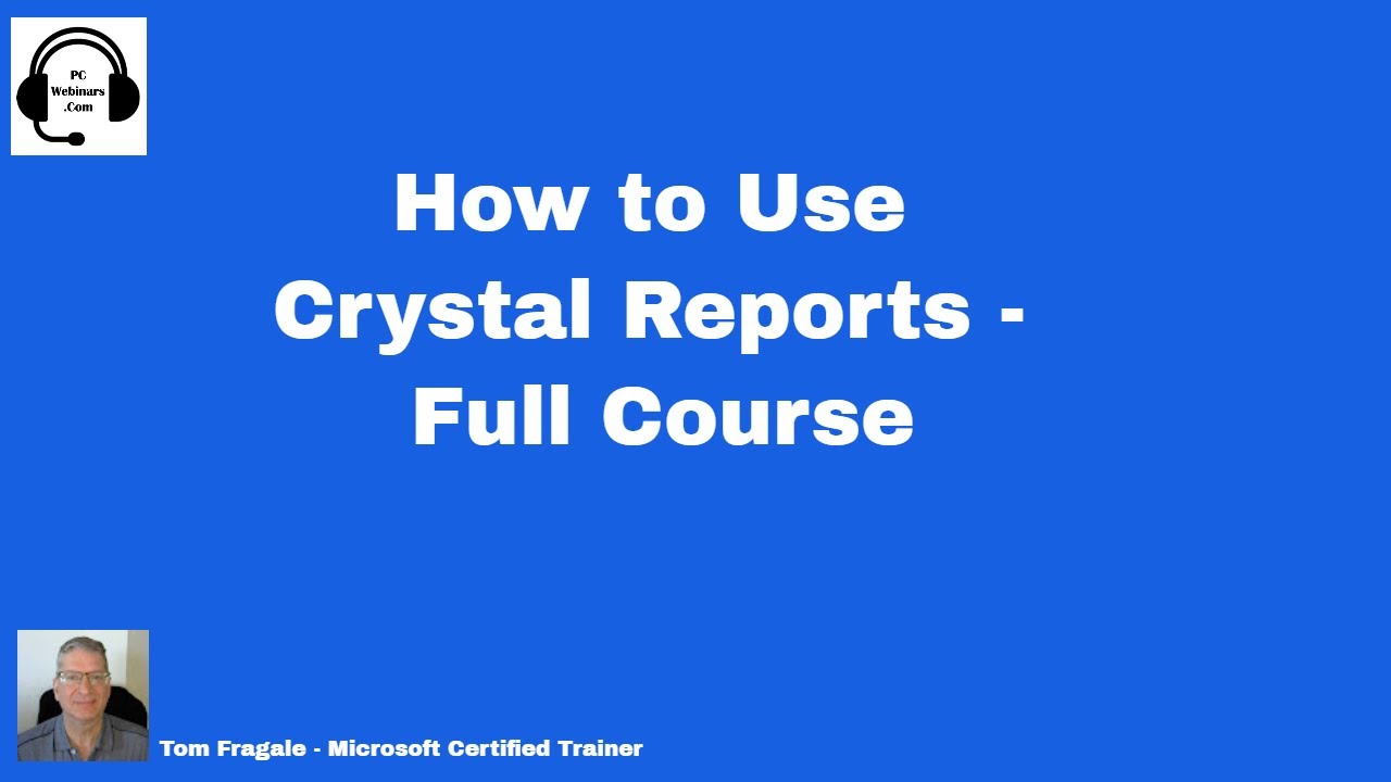 SAP Crystal Reports Tutorial: Connect Data, Groups, Charts, Parameters & Export | Complete Course