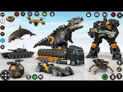 Dolphin 🐬 Robot Multiple Transform Wars: Car Drone Flying Dolphin Robot Game #3 - Android Gameplay