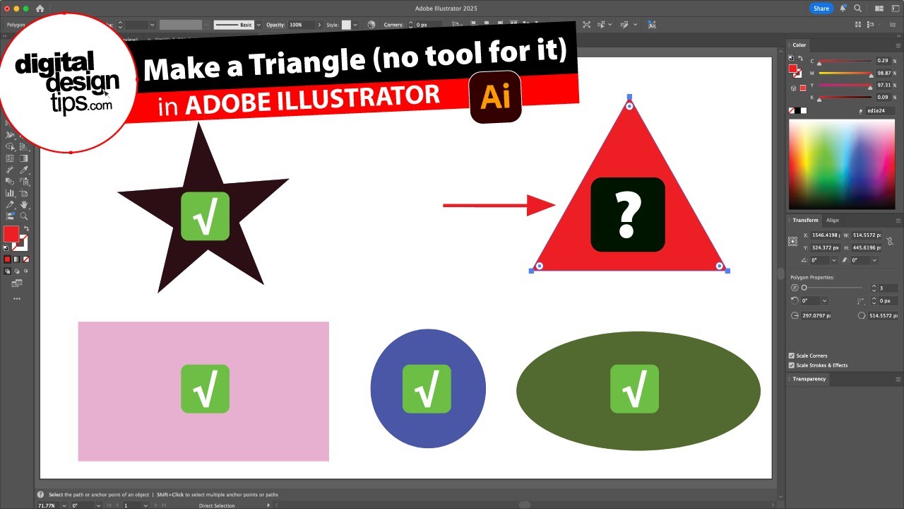 How to Make a Perfect Triangle in Illustrator (2 Easy Ways)