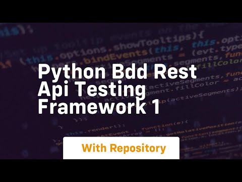 python bdd rest api testing framework 1