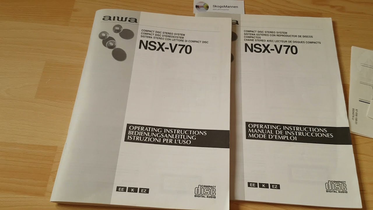 Aiwa NSX-V70 Stereo System Operating Instructions