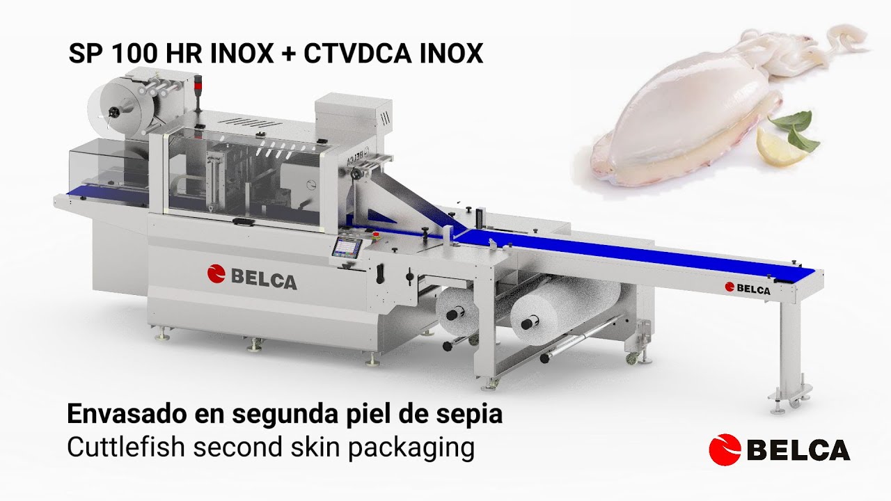 Frozen cuttlefish packaging with SP 100 HR INOX and CTVDCA INOX - BELCA