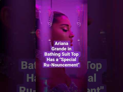 ariana grande in bathing suit top