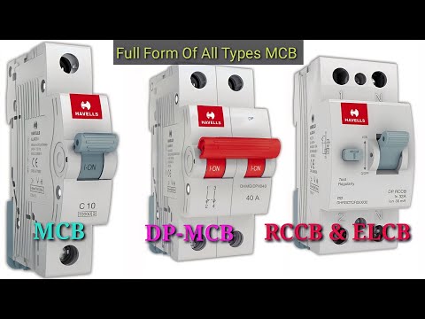 Full Form Of MCB | DP MCB | RCCB | ELCB All types of mcb in Electrical DMD
