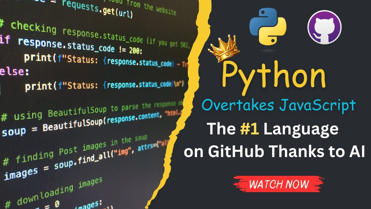 Python Overtakes JavaScript: The #1 Language on GitHub Thanks to AI!
