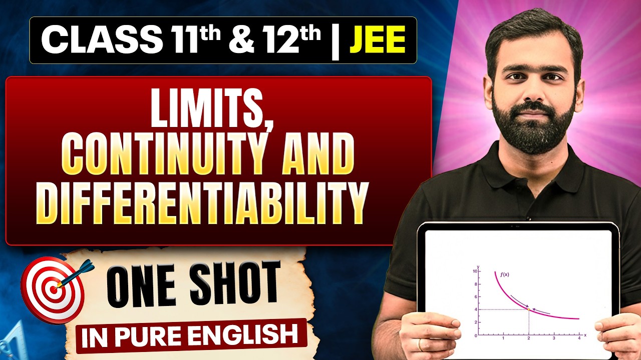 Limits, Continuity & Differentiability Class 11 &12 | Complete JEE Maths One Shot in Pure English