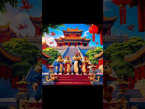 Alvin and 😘chipmunks family china travel #ai #midjourney #viralvideo #alvin