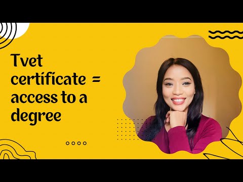 TVET certificate to study bachelor degree