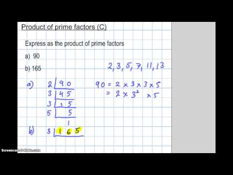 Product of prime factors