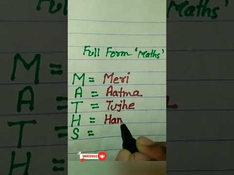 Math Full Form Funny 🤣...#fullform #maths #shorts #youtubeshorts #short #trending #ytshorts#viral