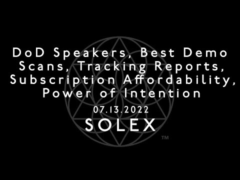 DoD Speakers, Best Demo Scans, Tracking Reports, Subscription Affordability, Power of Intention