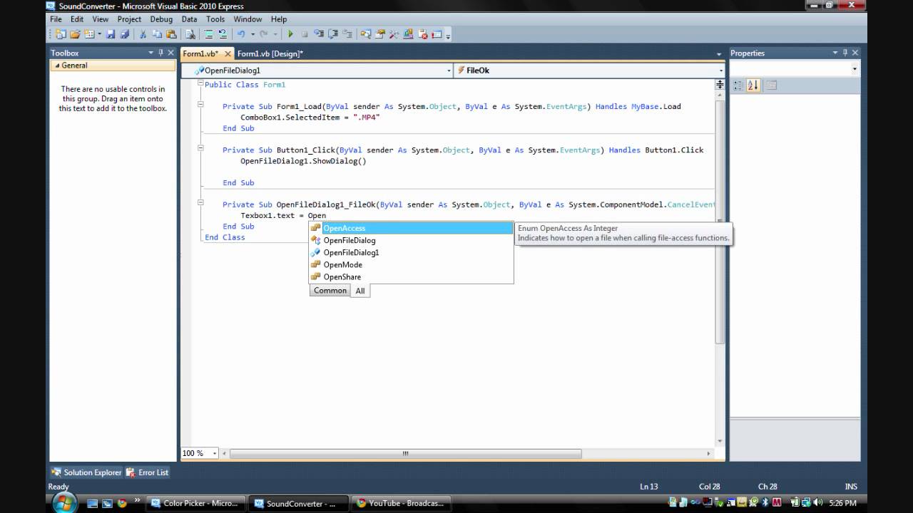 How to Make a Sound Converter in Visual Basic 2008 or 2010