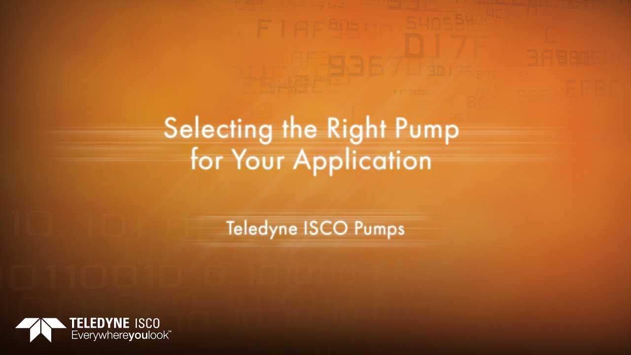 Selecting the Right Pump for Your Application