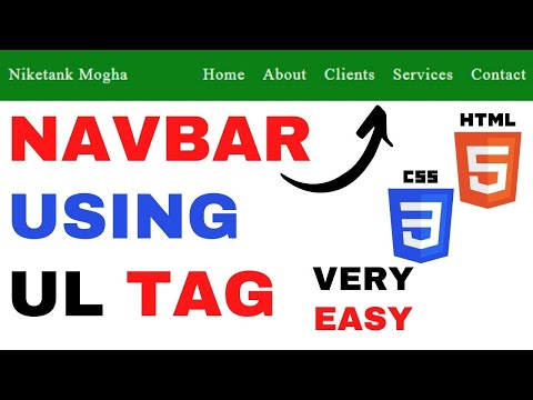 Navigation Bar Using UL Tag