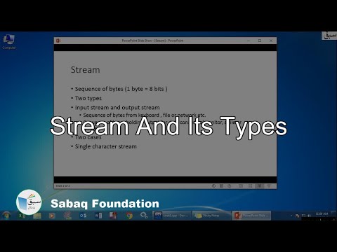 Stream and its types, Computer Science Lecture | Sabaq.pk
