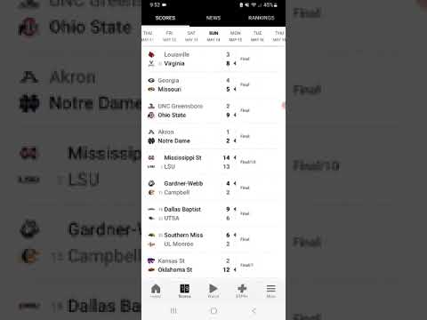 NCAA Baseball Game Scores Update 5-14-23