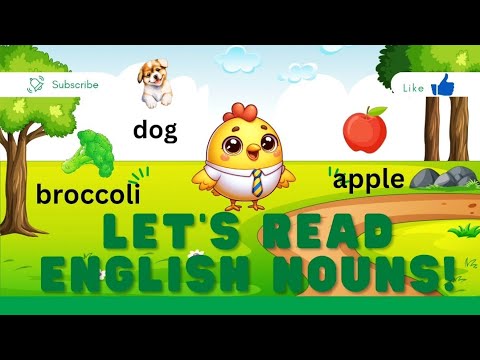 Read English Nouns I Farm Animals, Fruits, Vegetables I www.mrchickenandfriends.com 🐔🐒