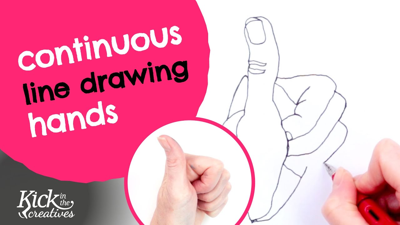 Draw Hands in a Continuous Line Drawing Technique