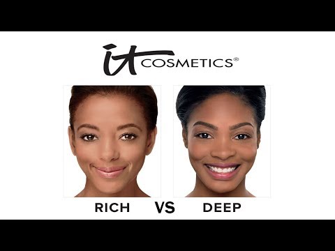 IT Cosmetics: Foundation Shade Comparison (Rich vs. Deep)