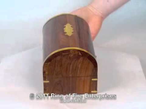 Demonstration of our Wooden Treasure Chest Box with Brass Accents