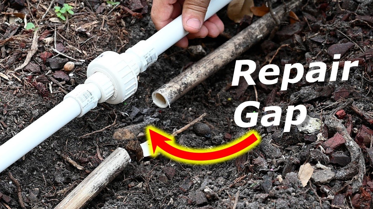 DIY How To Repair Broken Sprinkler Pipe Gap with PVC Union
