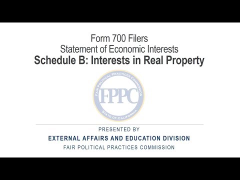Form 700 - Schedule B