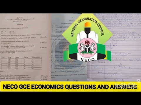 Complete List of NECO GCE ECONOMICS Questions 2022 Exam (OBJ & Essay)