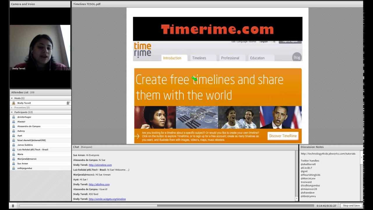 American TESOL Webinar - Using Timelines to Teach Language