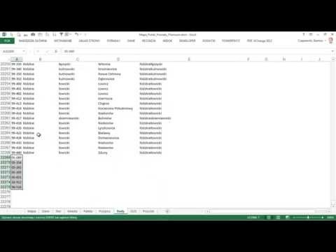 Mapa Polski Excel (odc. 19) - Jak uzupełnić nieznalezione kody pocztowe?
