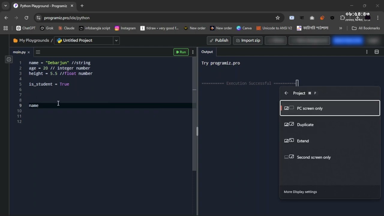 Python Basics for Beginners | Class 1: Variables, Data Types & Operators (Full Course 2026)